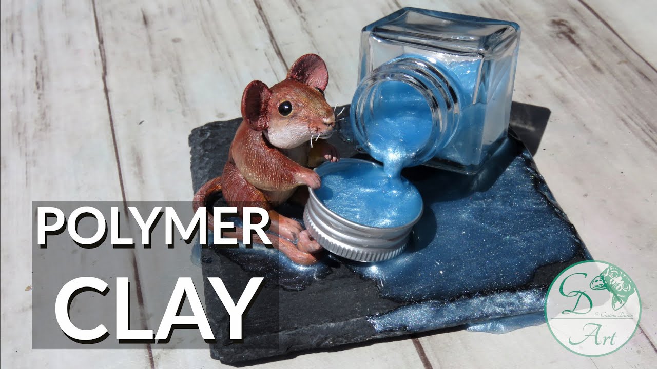 POLYMER CLAY & RESIN – Little Mouse and Bottle - YouTube
