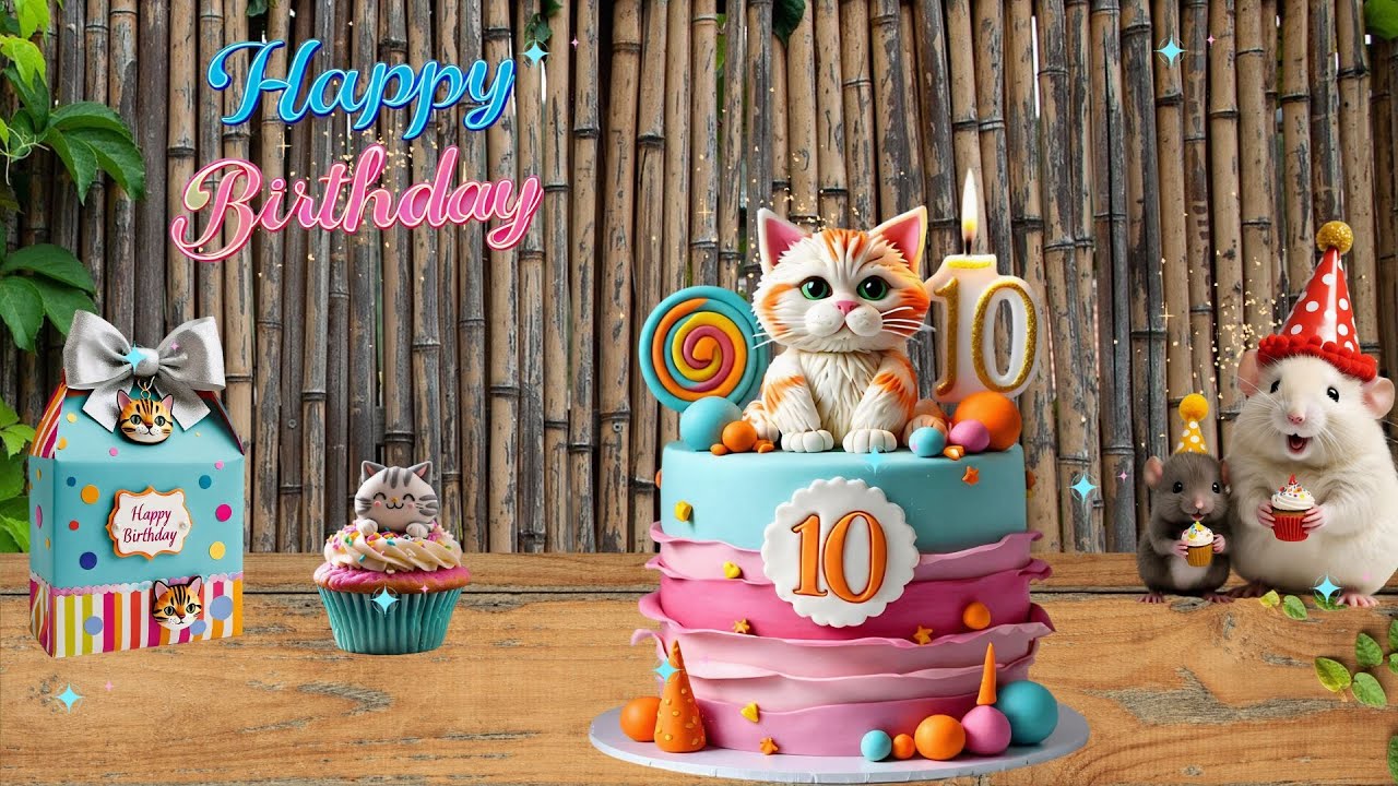 Happy birthday to you | Cat lovers | 10th Birthday - YouTube