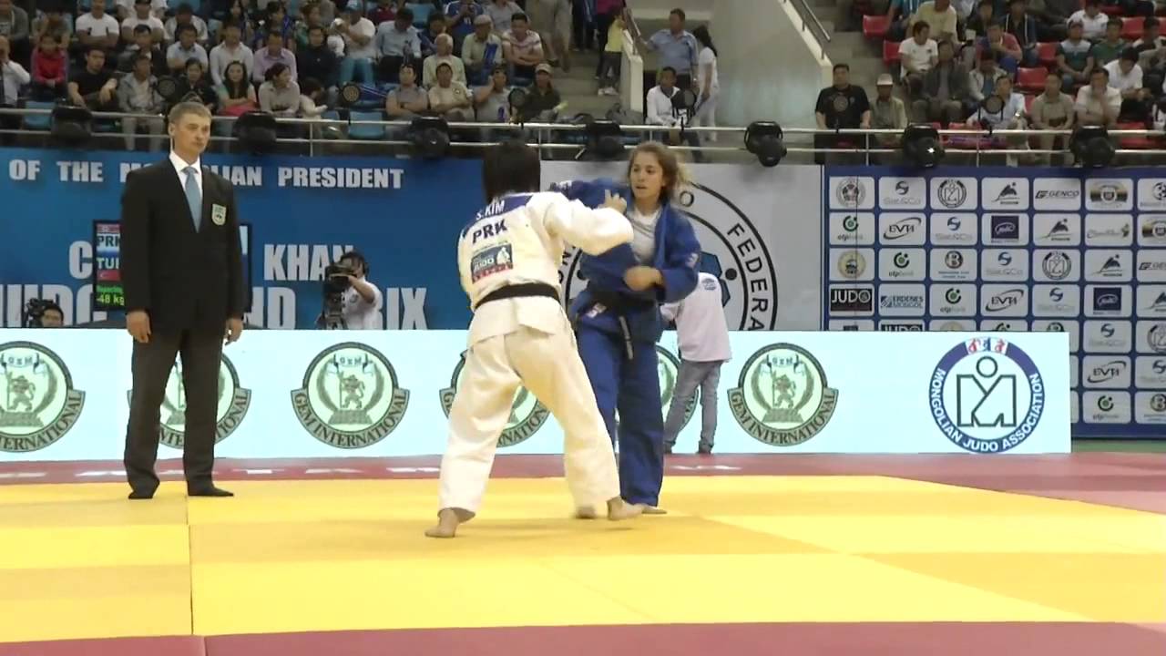 Sol Mi KIM (PRK) - Sümeyye AKKUŞ (TUR) 2014 Judo Grand Prix Ulaanbaatar ...