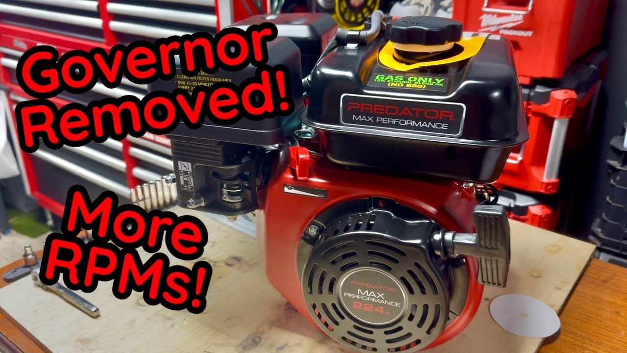 Removing The Governor On My Predator 224 Engine To Increase The RPM ...