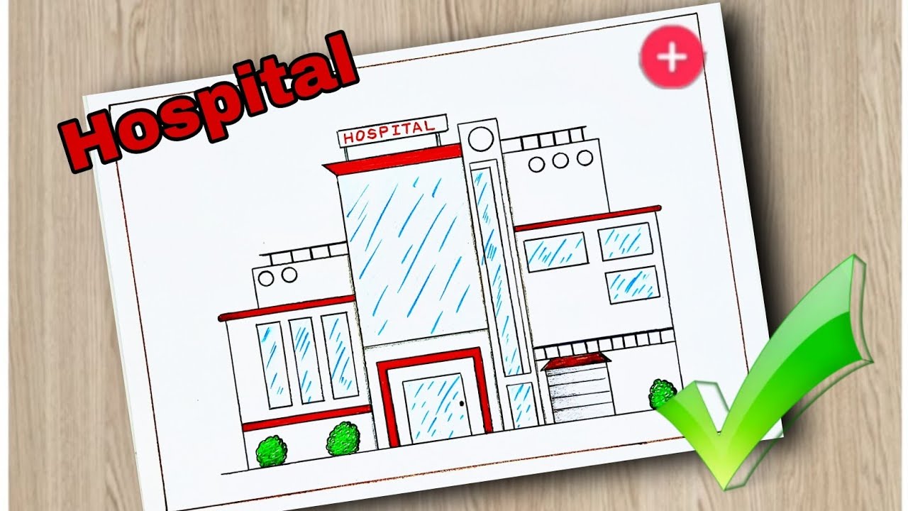 HOW TO DRAW A HOSPITAL EASY STEP BY STEP || HOSPITAL DRAWING - YouTube