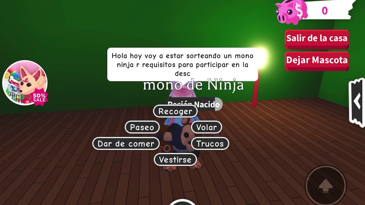 SORTEO DE ADOPT ME MONO NINJA R . Requisitos en descripción!!!!! - YouTube