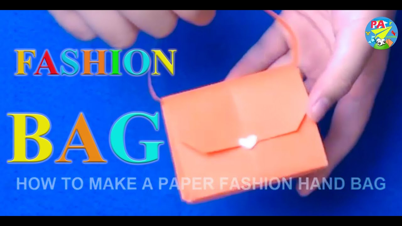 How to make a paper fashion bag - YouTube
