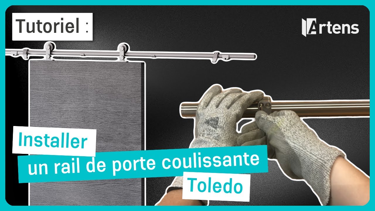 Rail coulissant Toledo, pour porte de largeur 83 cm maximum, ARTENS ...