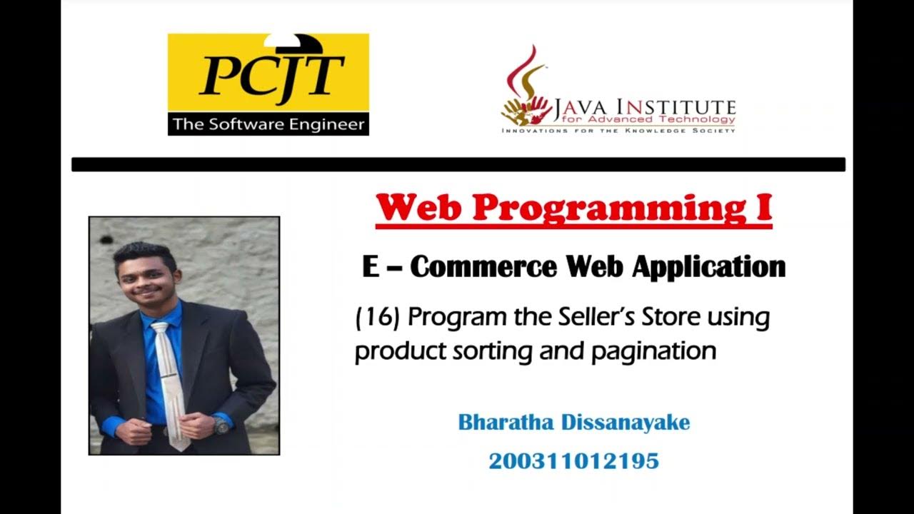 Task 16 | eShop | Web Programming 1 | Java Institute - YouTube