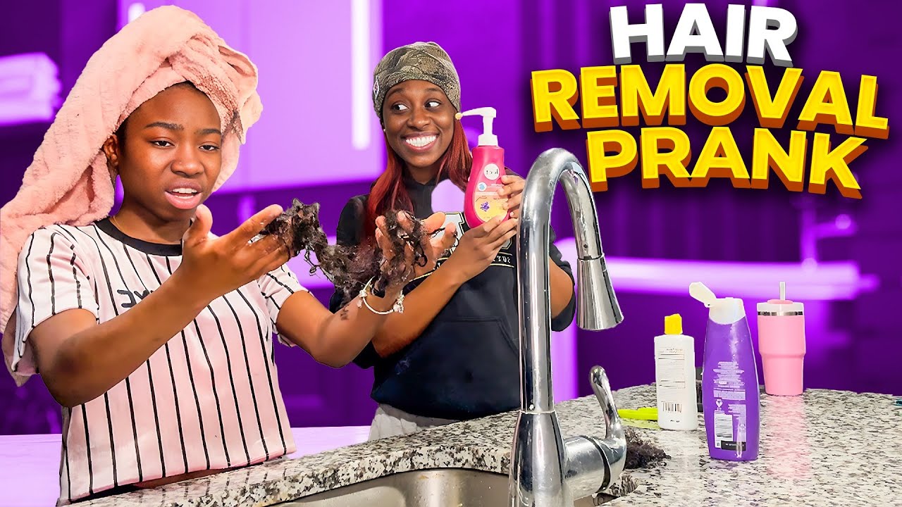 * HAIR REMOVAL PRANK ON RHYLEE* - YouTube