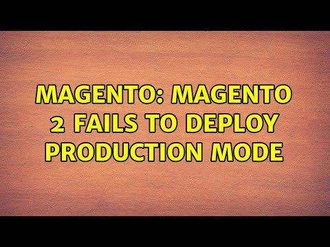 Magento: Magento 2 fails to deploy production mode - YouTube