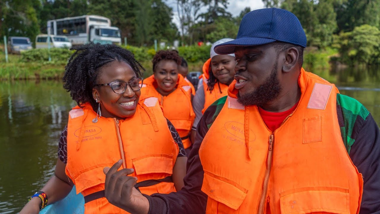 Boat Ride at Chinga Dam in Nyeri County - Proposal on board, guess what ...