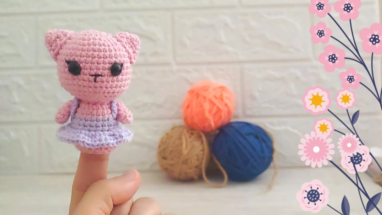 Crochet Mrs. Cat | finger puppet cat | easy amigueumi idea for all ...