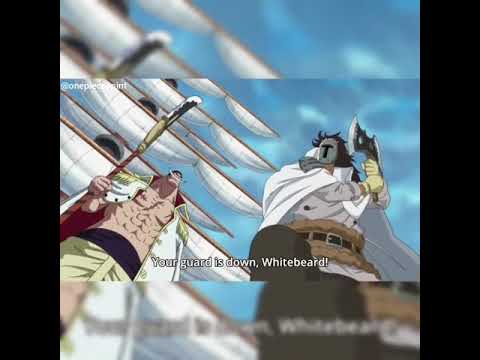 One Piece New World , Badass Moment Shirohige Vs Vice Admiral Lonz ...