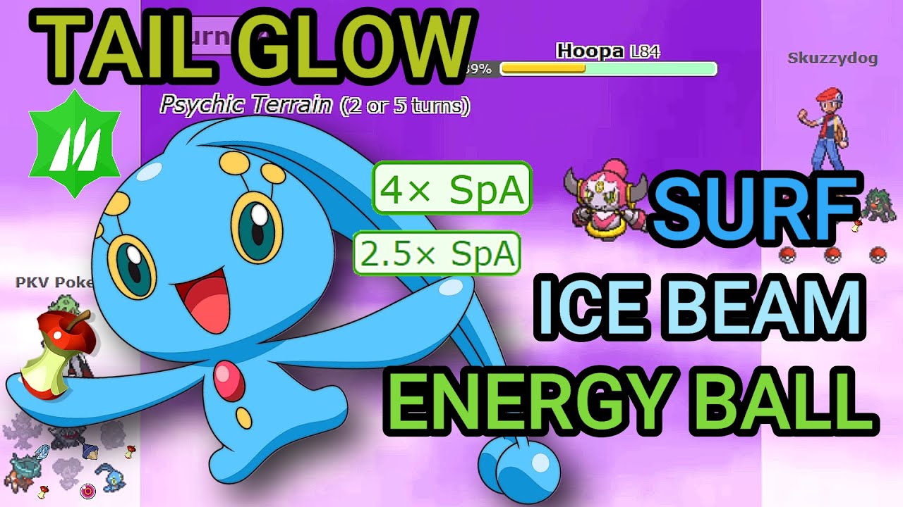 Tail Glow Manaphy Sweeps Everything ! (Pokemon Showdown Random Battles ...