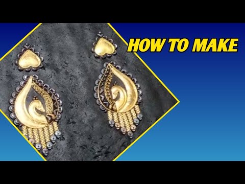 How to make peacock earrings. Peacock Desine Ear Dul making ...