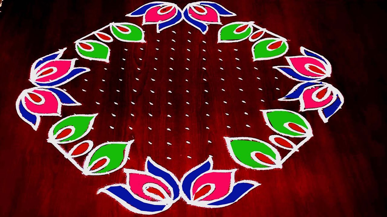 Dot Rangoli:18x6x6 Sankranthi Rangoli || How To Make Rangoli || Easy ...