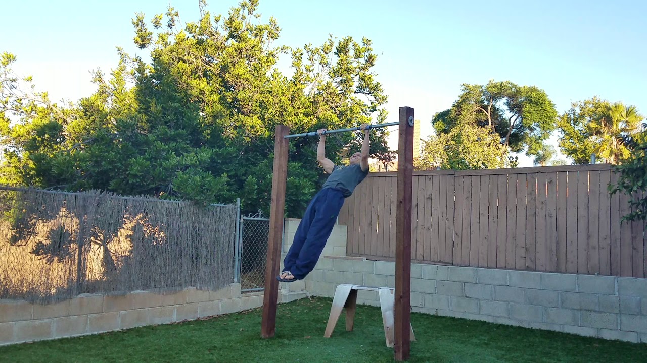 30 full range of motion pull ups to 5 muscle ups to 50 bar dips to 14 ...