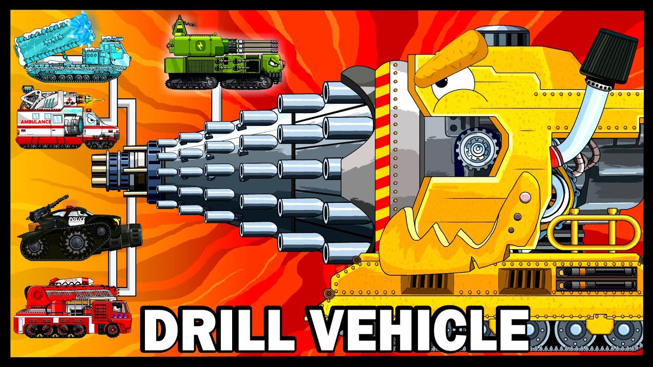 Drill Vehicle / Monster Truck | WOT - Мега танки VS Босс | Мультики про ...