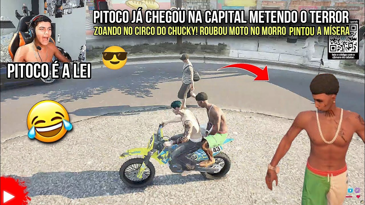 PITOCO JÁ CHEGOU NA CAPITAL CIDADE DO PAULO METENDO O T3RROR 😂 - GTA RP ...