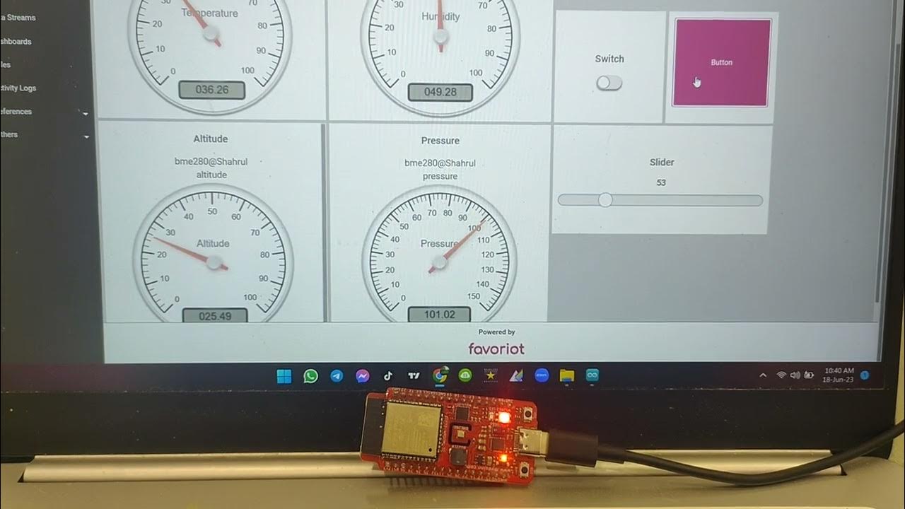 ESP32 send to and receive from Favoriot - YouTube