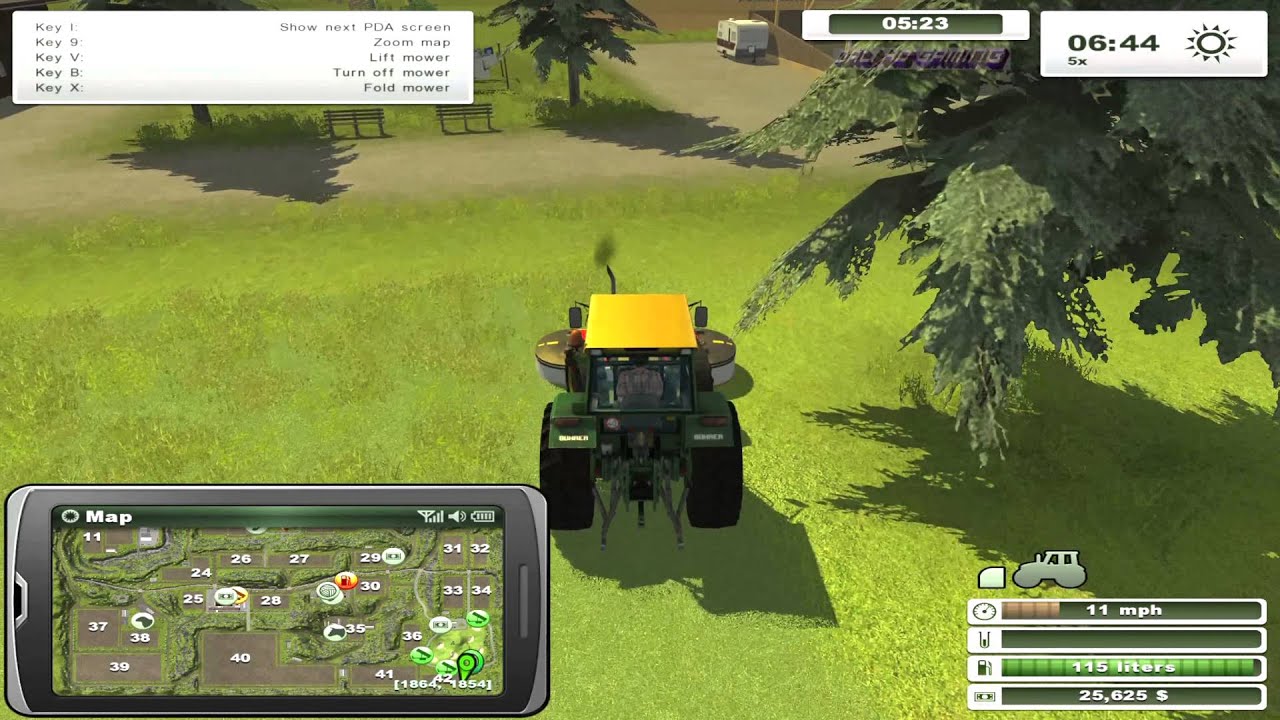 Farming Simulator 2013 Part 2 Let's mow the lawn PC Gameplay 1440p ...