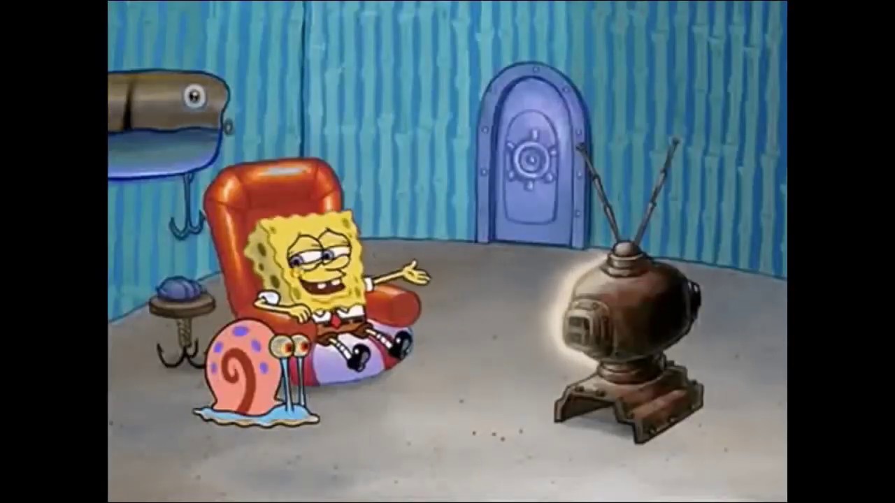 Spongebob watching a very special interview - YouTube