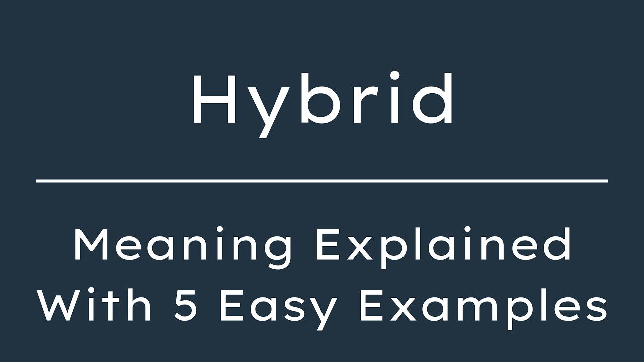 What Does Hybrid Mean? Hybrid Meaning in English With 5 Example ...