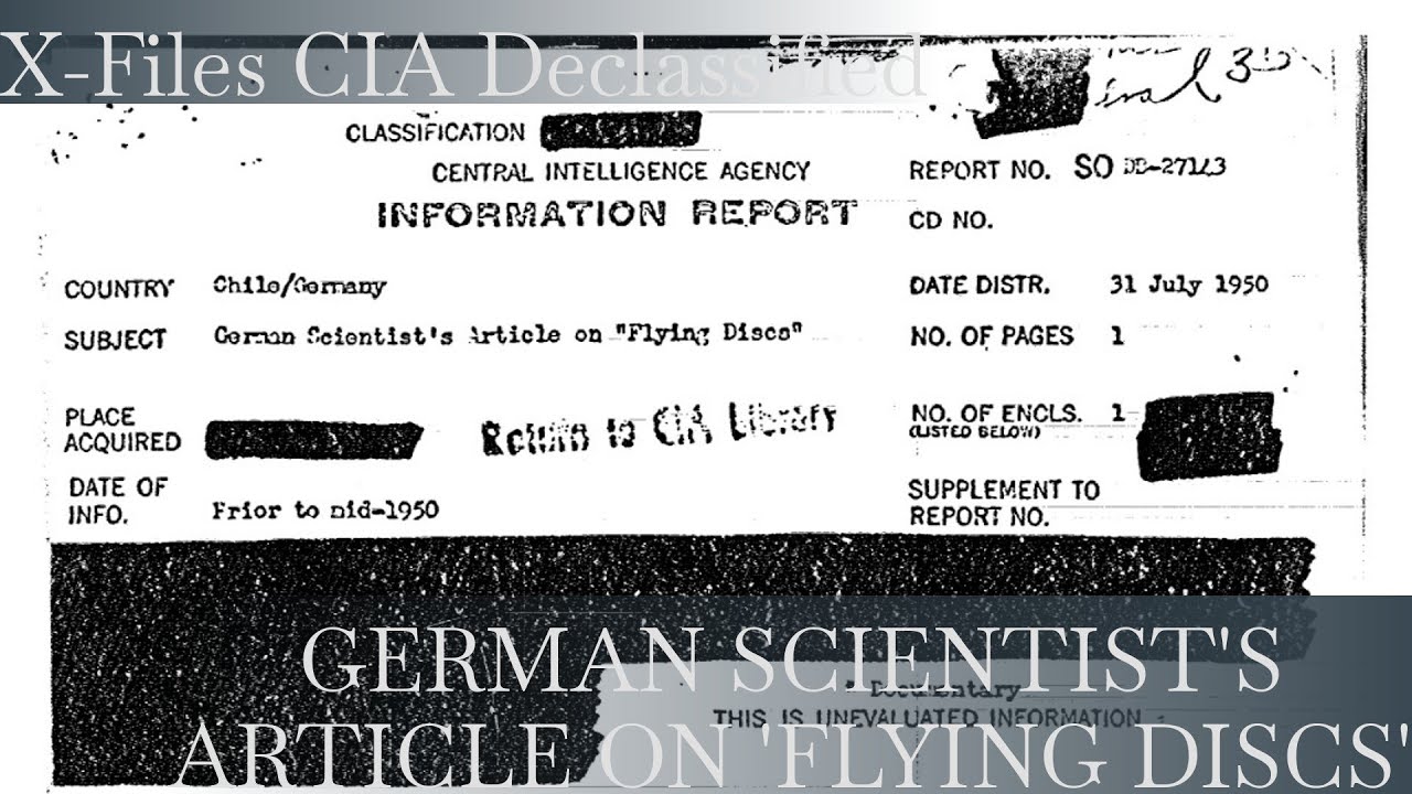 GERMAN SCIENTIST'S ARTICLE ON 'FLYING DISCS' FOIA 0000015283 - YouTube