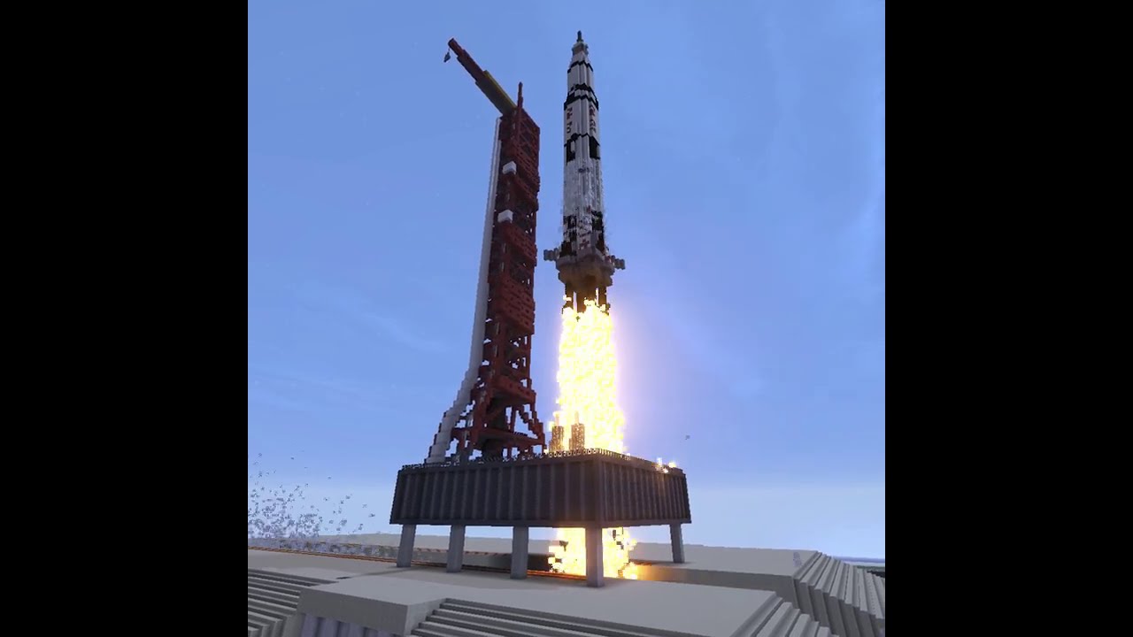 Apollo 11 Portrayed by Stop Motion Minecraft #Shorts - YouTube