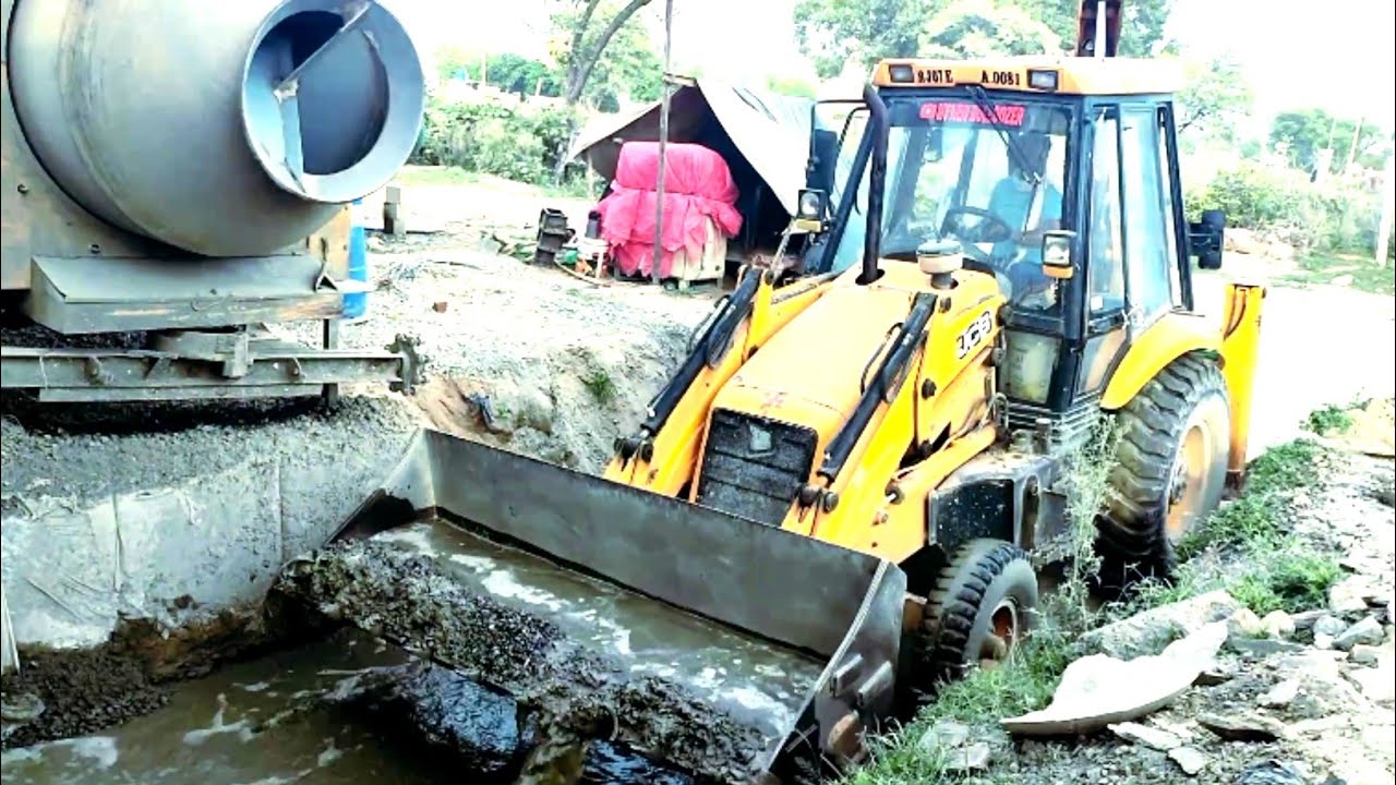 JCB 3dx Machine Backhoe Loader Working Road Making Mixer Plant । JCB ...