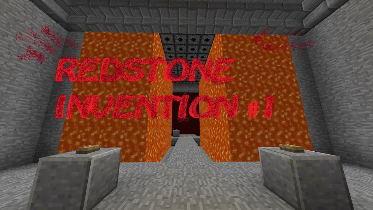 Minecraft: Redstone Invention #1 New Level Lava Door! - YouTube