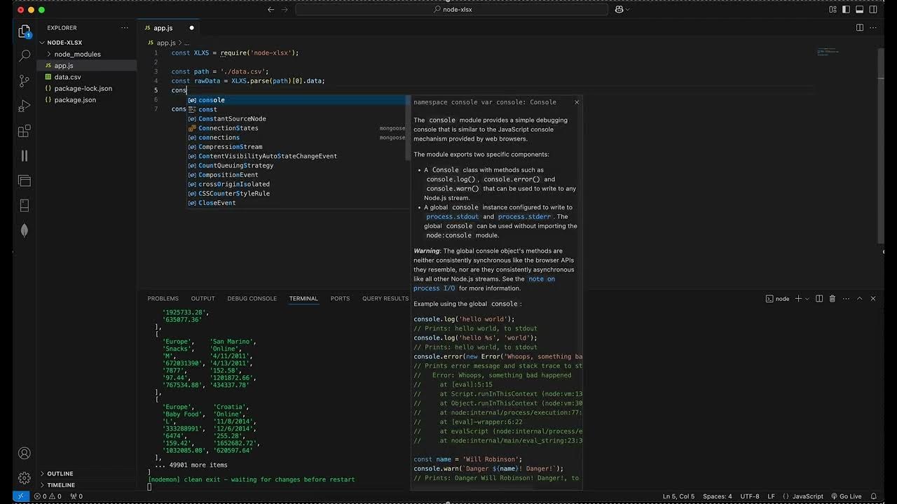 Noob coding - Node-XLSX xlsx to json, csv to json. - YouTube