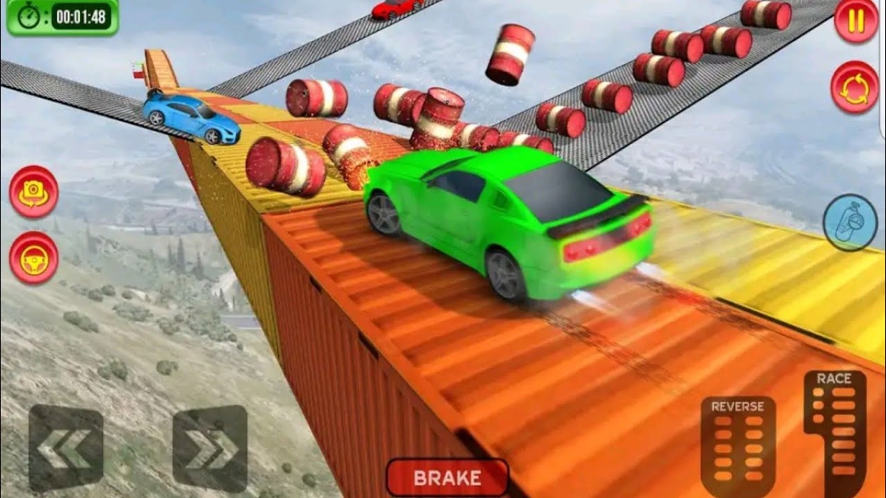 Crazy Car Driving Simulator || Impossible Sky Tracks || Level 11 to ...