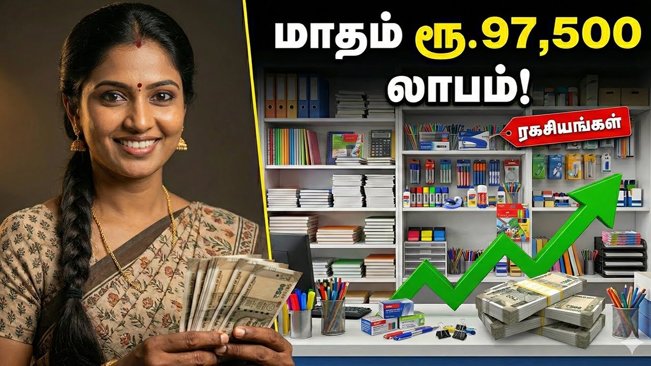 மாதம் 97,500 லாபம் | ஸ்டேஷனரி ஷாப் தொழில் ரகசியங்கள் | Stationery Shop ...
