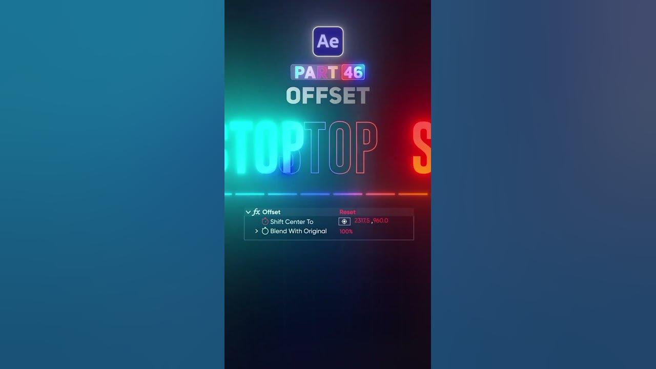 AE Part 46 | How to use 'Offset' in Adobe After Effect | #aftereffects #tips #short #tutorial ...