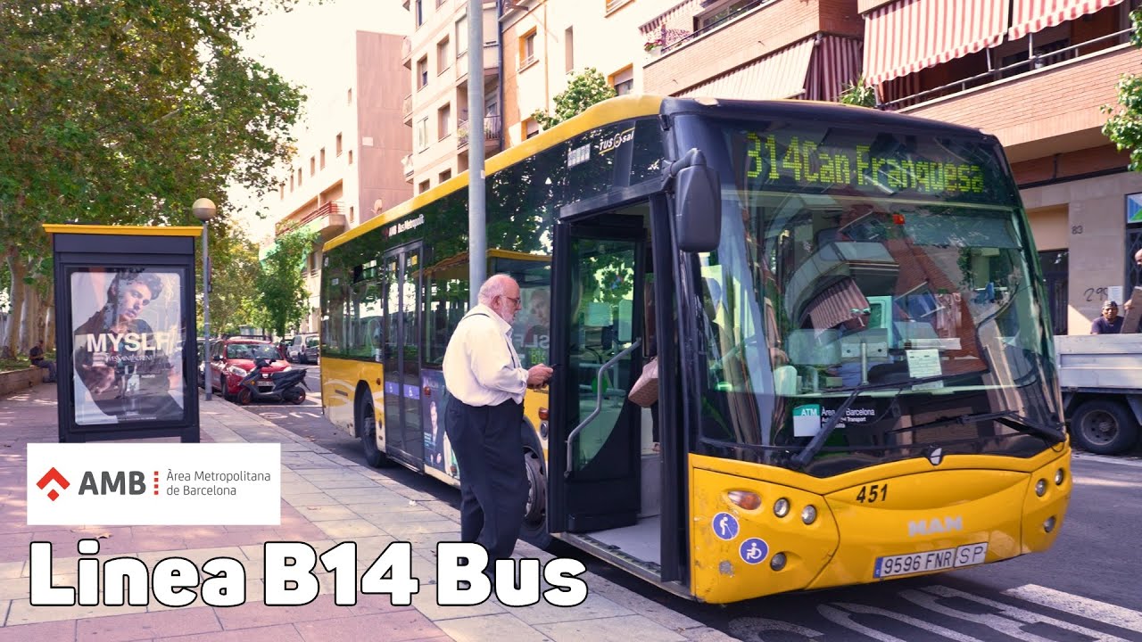 Línea B14 Bus - Barcelona, España - Viaje completo - YouTube