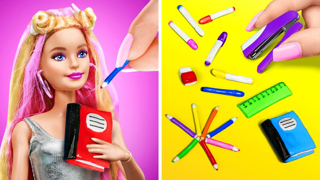 TINY SCHOOL SUPPLIES FOR DOLL 🌟🖍️ School Crafts & Hacks by Imagine ...