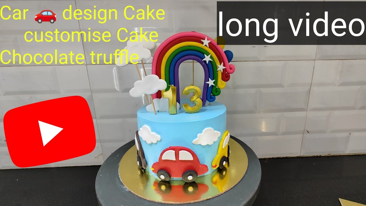 new car Theme cake cine fondant cake design video YouTube Cake ...