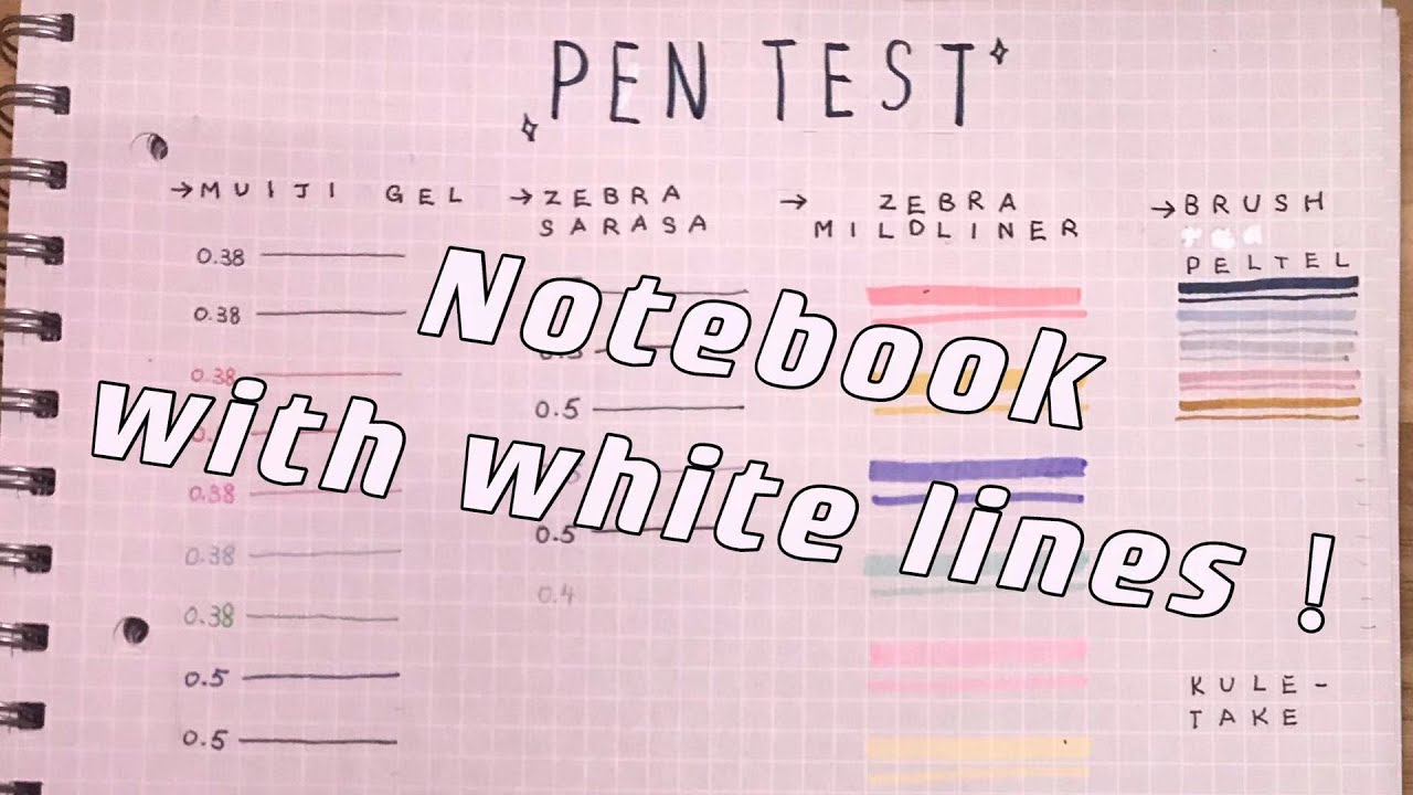 Pen test on white lined notebook! - YouTube