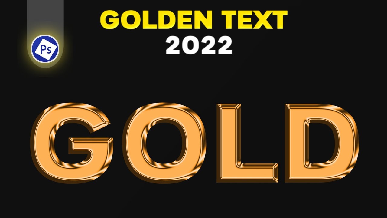 Create Gold Text In PixelLab Photoshop | Gold Text Effects In Photopea ...