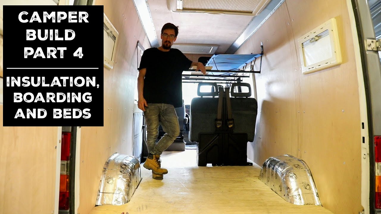 Boarding out the Sprinter Van + Custom Bunk Beds - YouTube