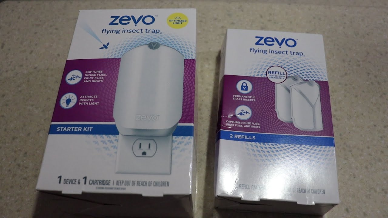 Zevo flying insect trap wall outlet review and results - YouTube