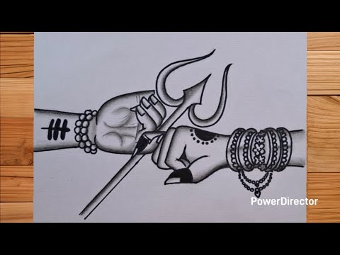 Shiv Parvati Hand Drawing Easy Tutorial | Shiv Parvati Drawing ...
