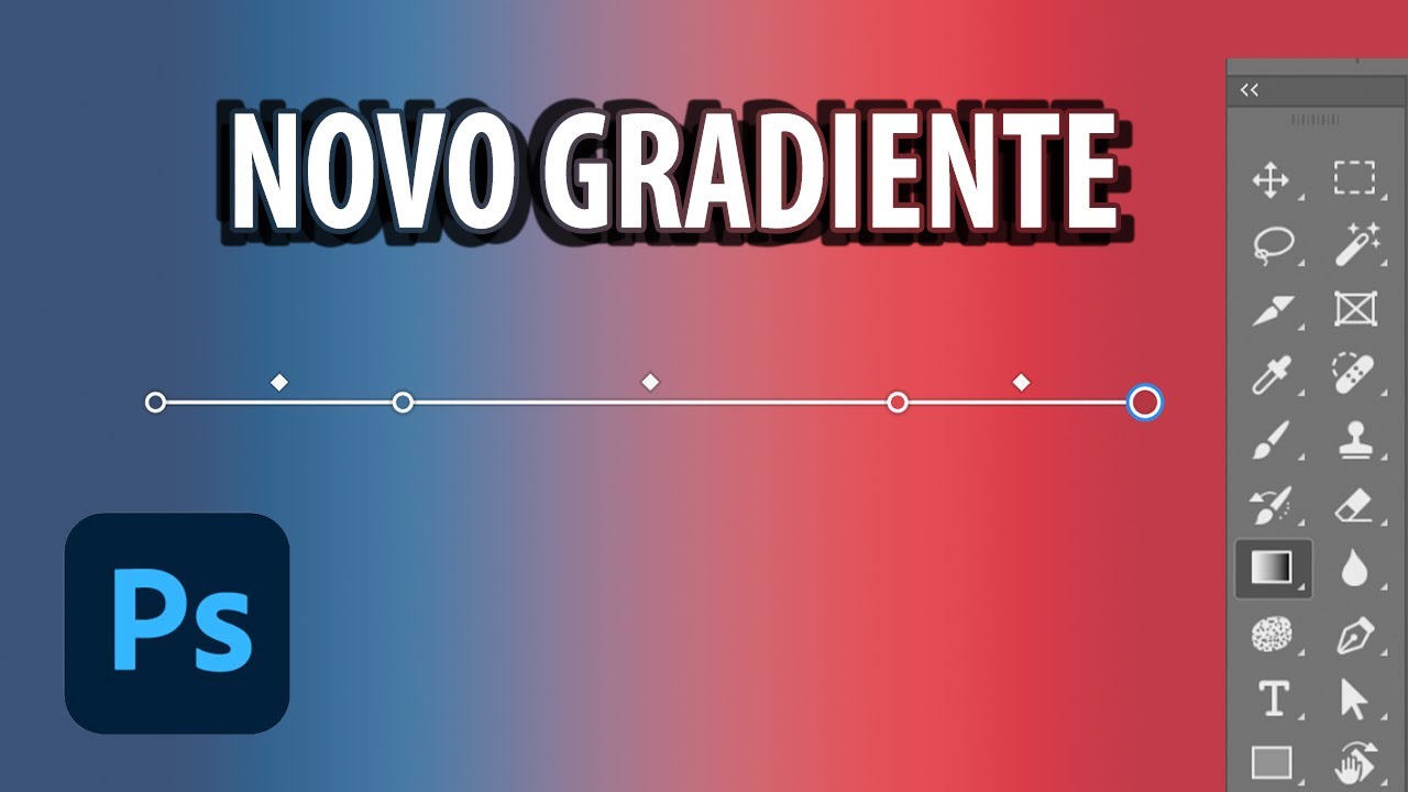 NOVA FERRAMENTA GRADIENTE NO PHOTOSHOP - YouTube