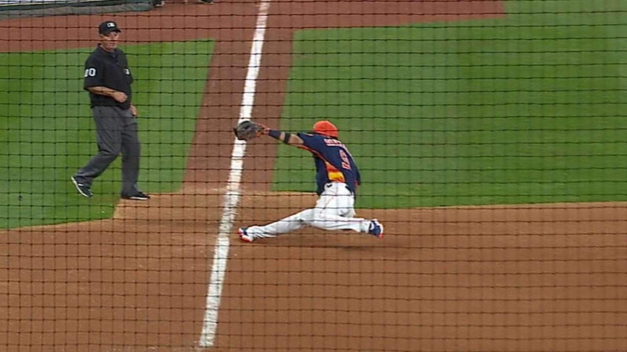 BOS@HOU: Astros flash leather in game vs. Red Sox - YouTube