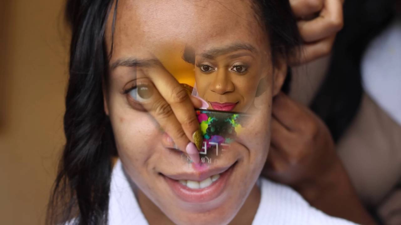 Real Bridal Makeover -Nigerian Bride Wedding Bold Lips - YouTube