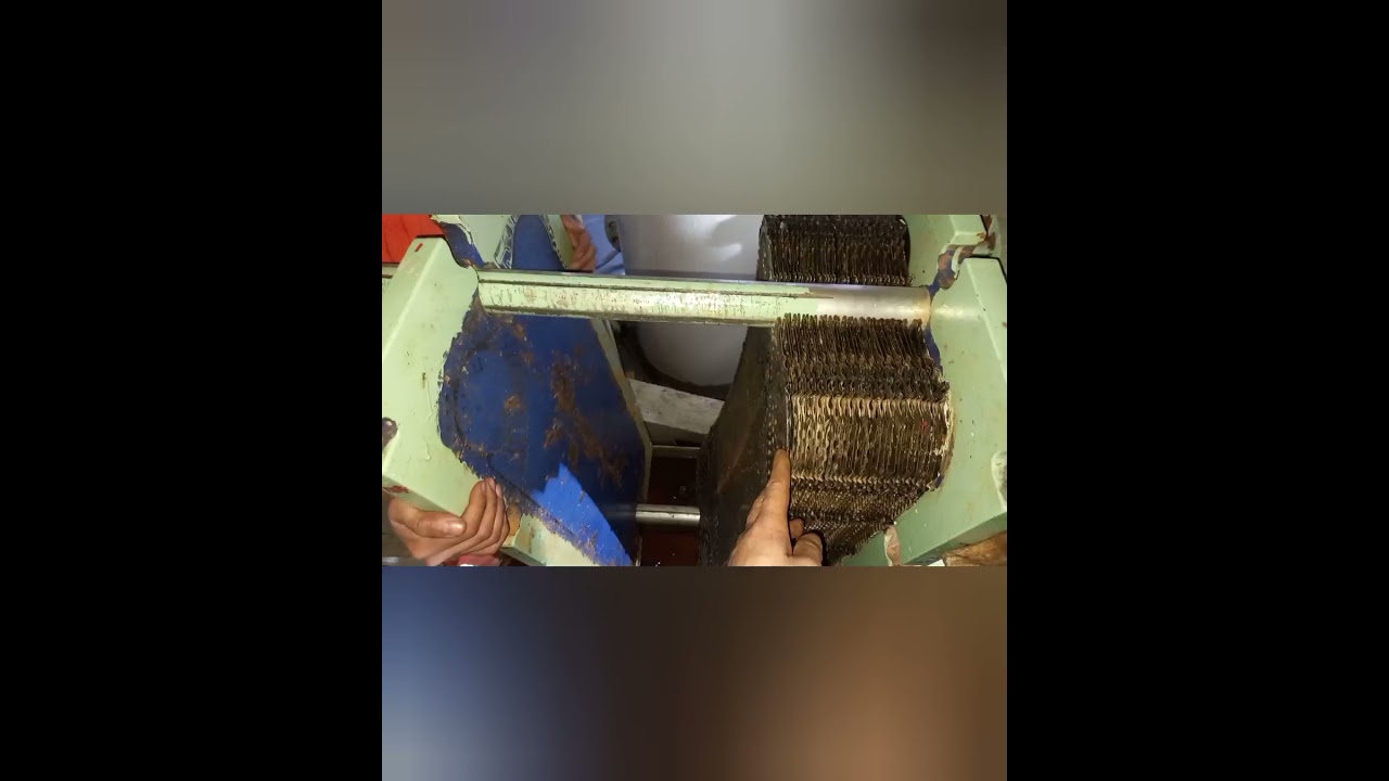 how to clean ship's plate type cooler👊 - YouTube