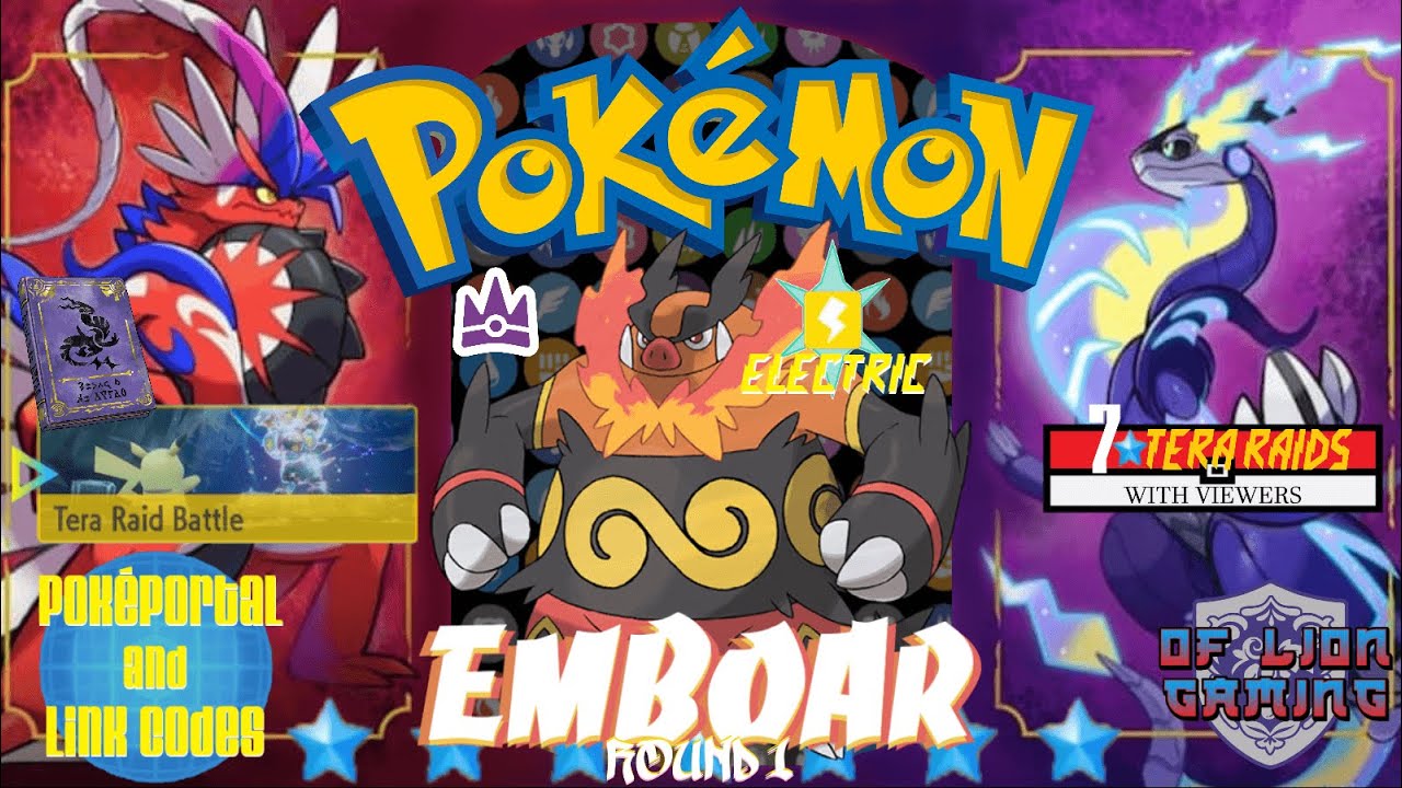 Emboar 7 Star Tera Raid Round 1|Pokémon Violet | PokéPortal And Link ...