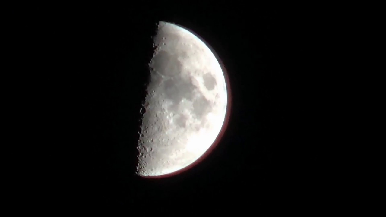 Moon - June 1 / 2017 - First Quarter Illumination: 50% - YouTube