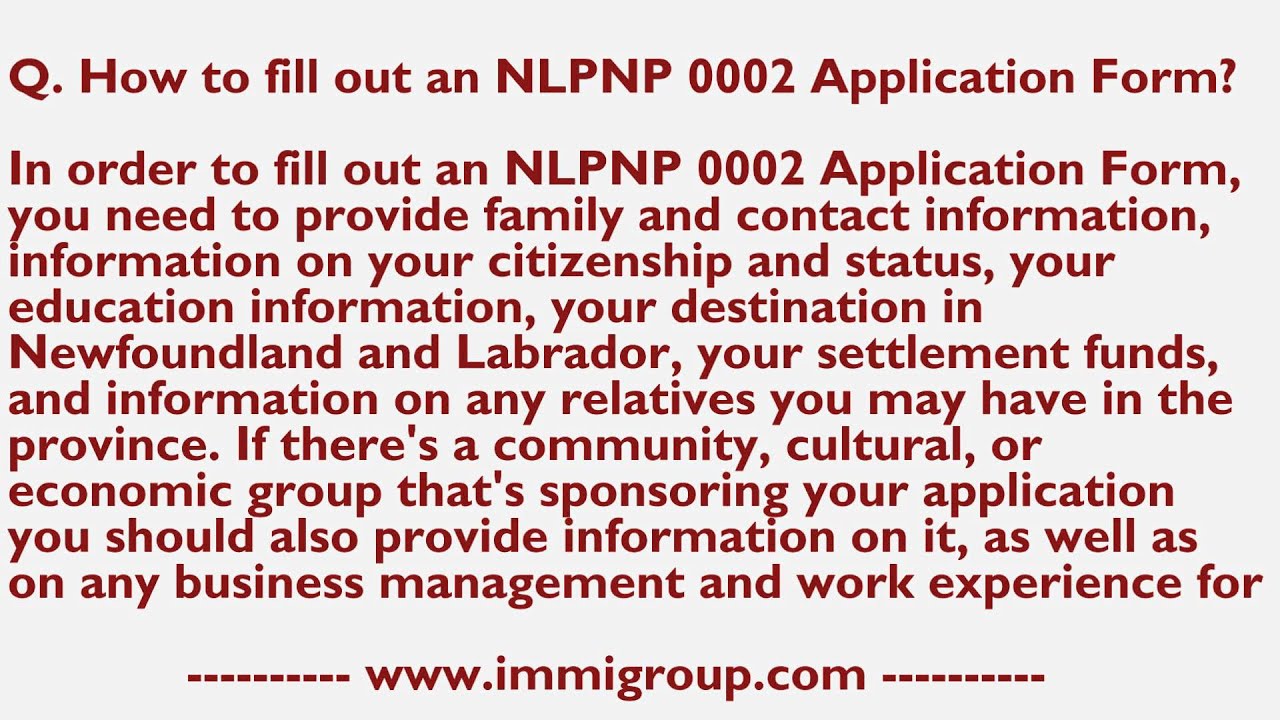 How to fill out an NLPNP 0002 Application Form? - YouTube