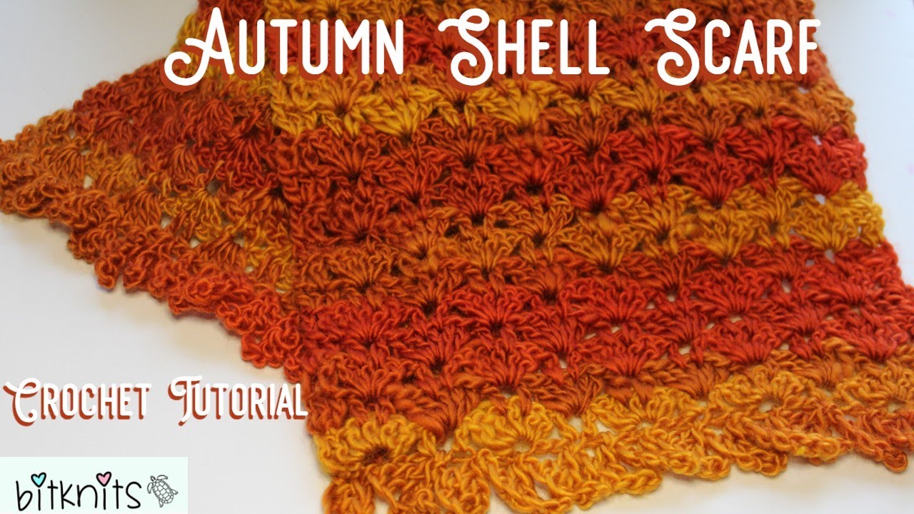 Autumn Shell Scarf - Crochet Tutorial - Easy 2 row repeat - YouTube