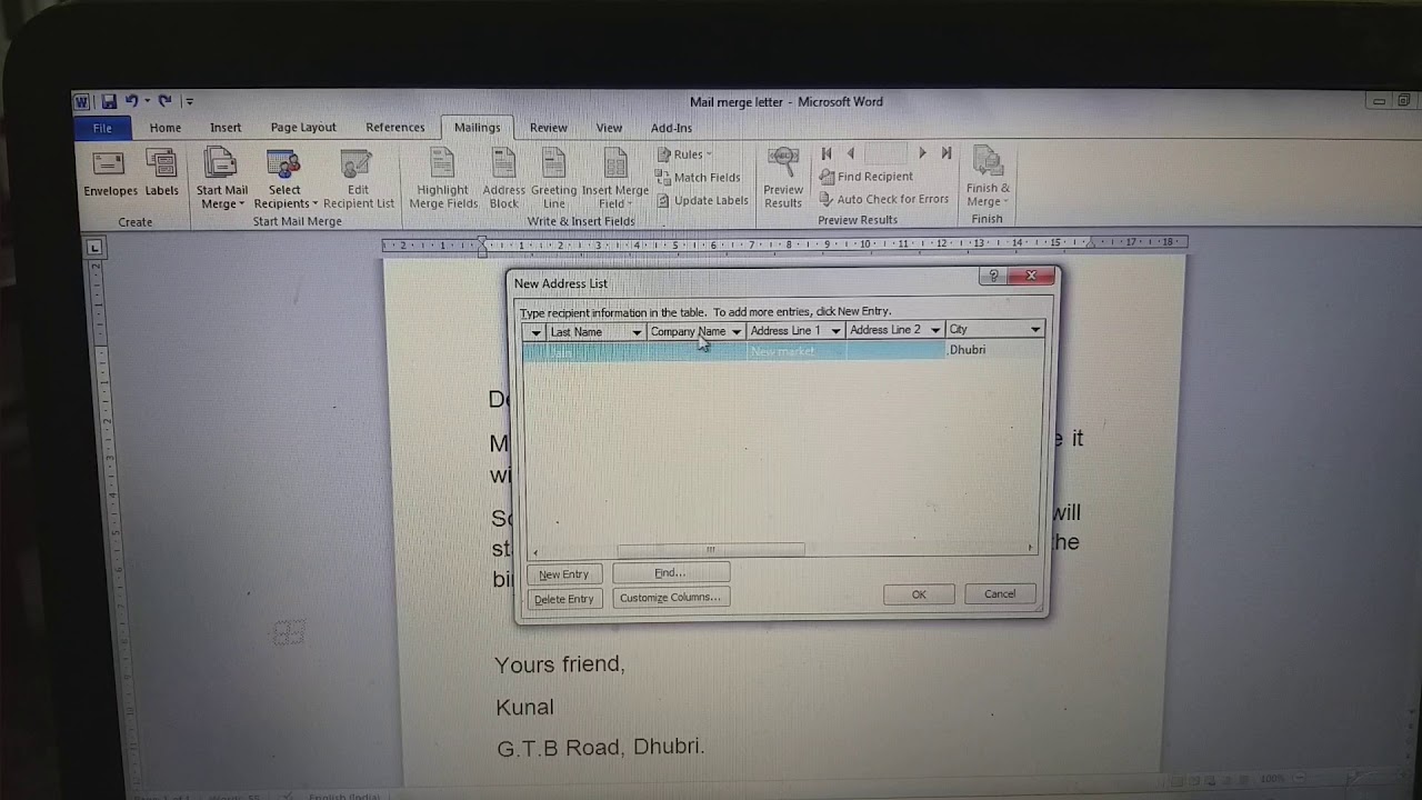 Class VI Computer Practical Using Mail Merge - YouTube