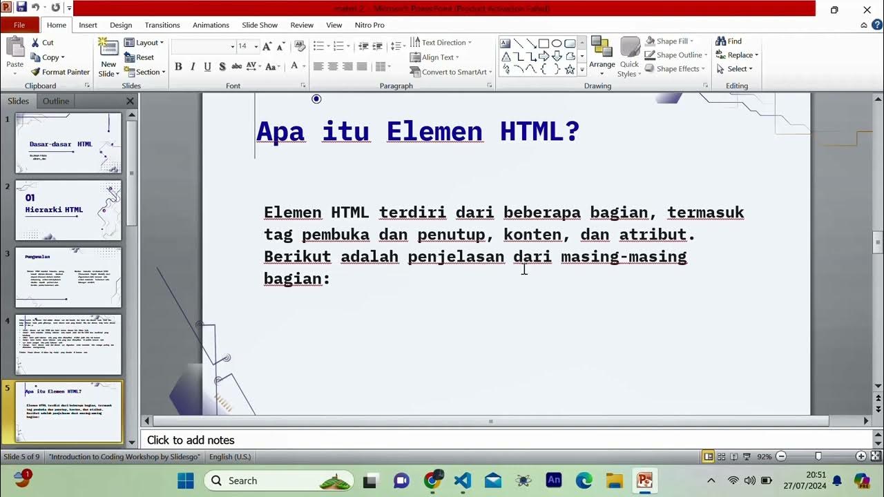 Dasar-dasar HTML materi 2 - YouTube